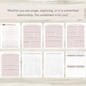 Non-negotiables in a Relationship, Relationship Worksheets, Couples ...