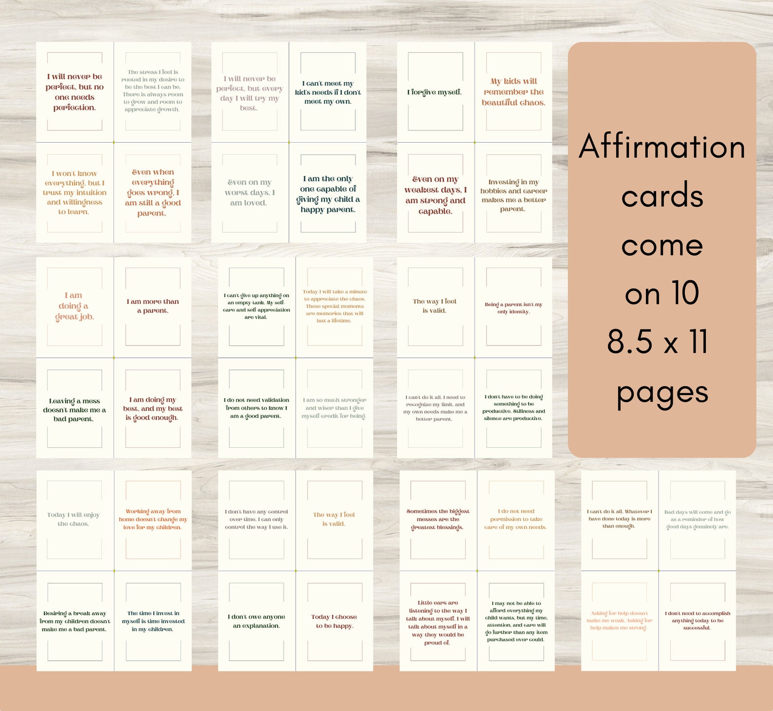 Parent Affirmation Cards Motherhood Affirmation Cards - Etsy