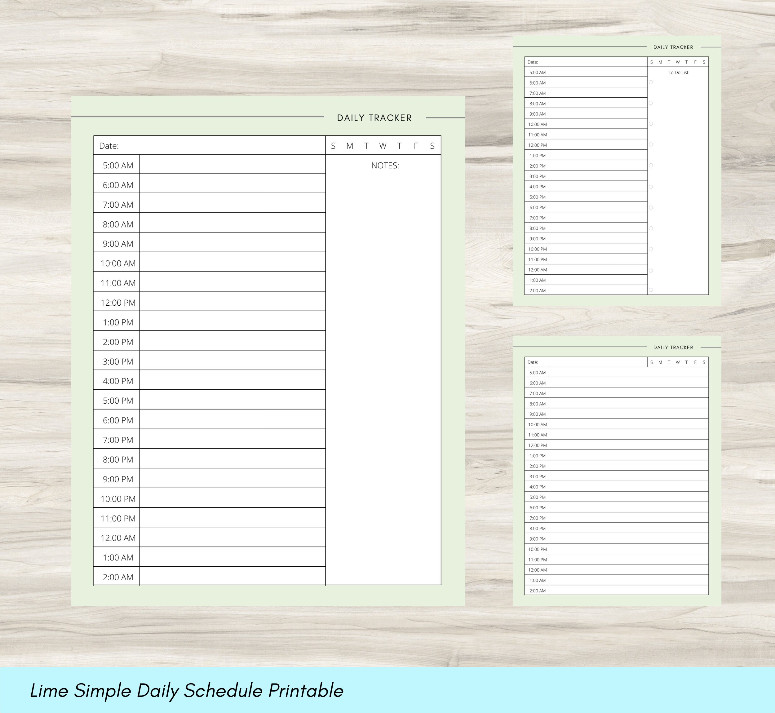 Daily Agenda Template Hour Weekly Schedule Daily Schedule | Etsy