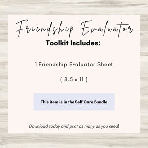 Friendship Evaluator, Processing Relationships, Relationship Goals ...