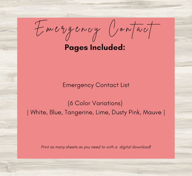 emergency-contact-list-emergency-contact-sheet-emergency-kit-etsy