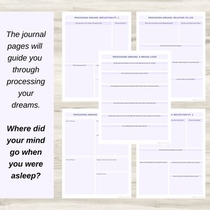 Processing Your Dreams, Trauma and Emotions, Sleep Hygiene Worksheets ...