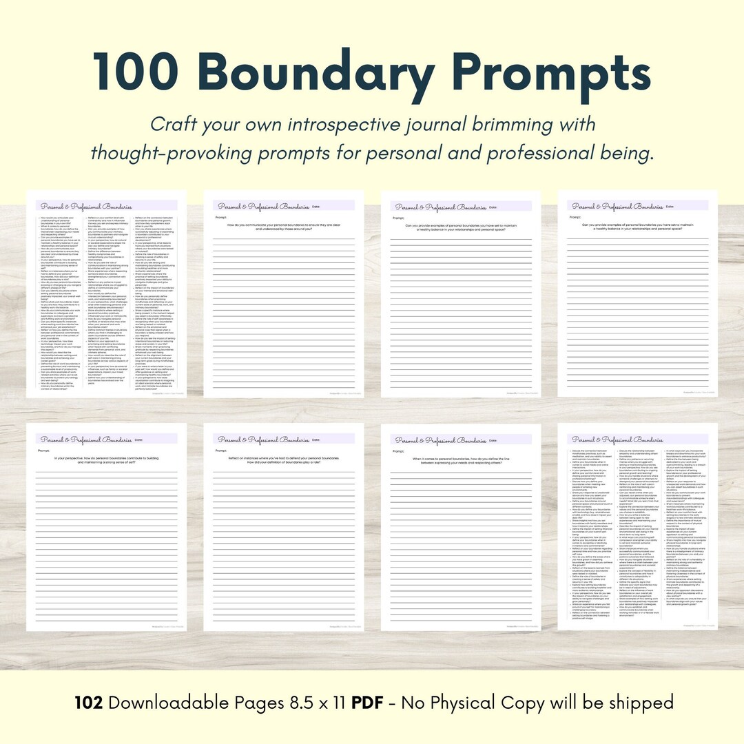 Boundary Journal Prompts: DBT Therapy Tools for Teens & Adults | Teen ...