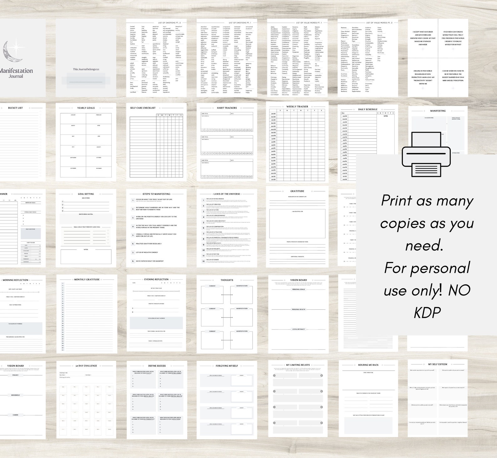 Manifestation Journal Holistic Wellness Self-care Journal - Etsy