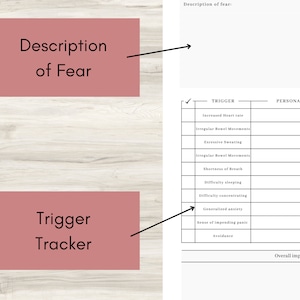 Elements of My Fear, Fear Processing Therapy Worksheets for Mental ...