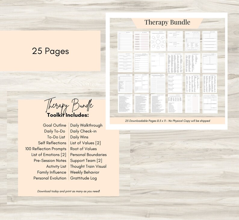 Mental Health Bundle Therapy Journals Mental Health - Etsy