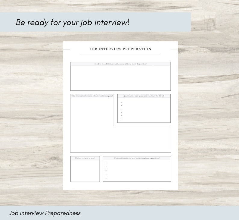 NEW Job Searching Planner Job Interview Planner Job - Etsy