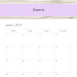 2023 Dated Monthly Calendar, 2023 Planner, 2023 Digital Calendar, 2023 ...