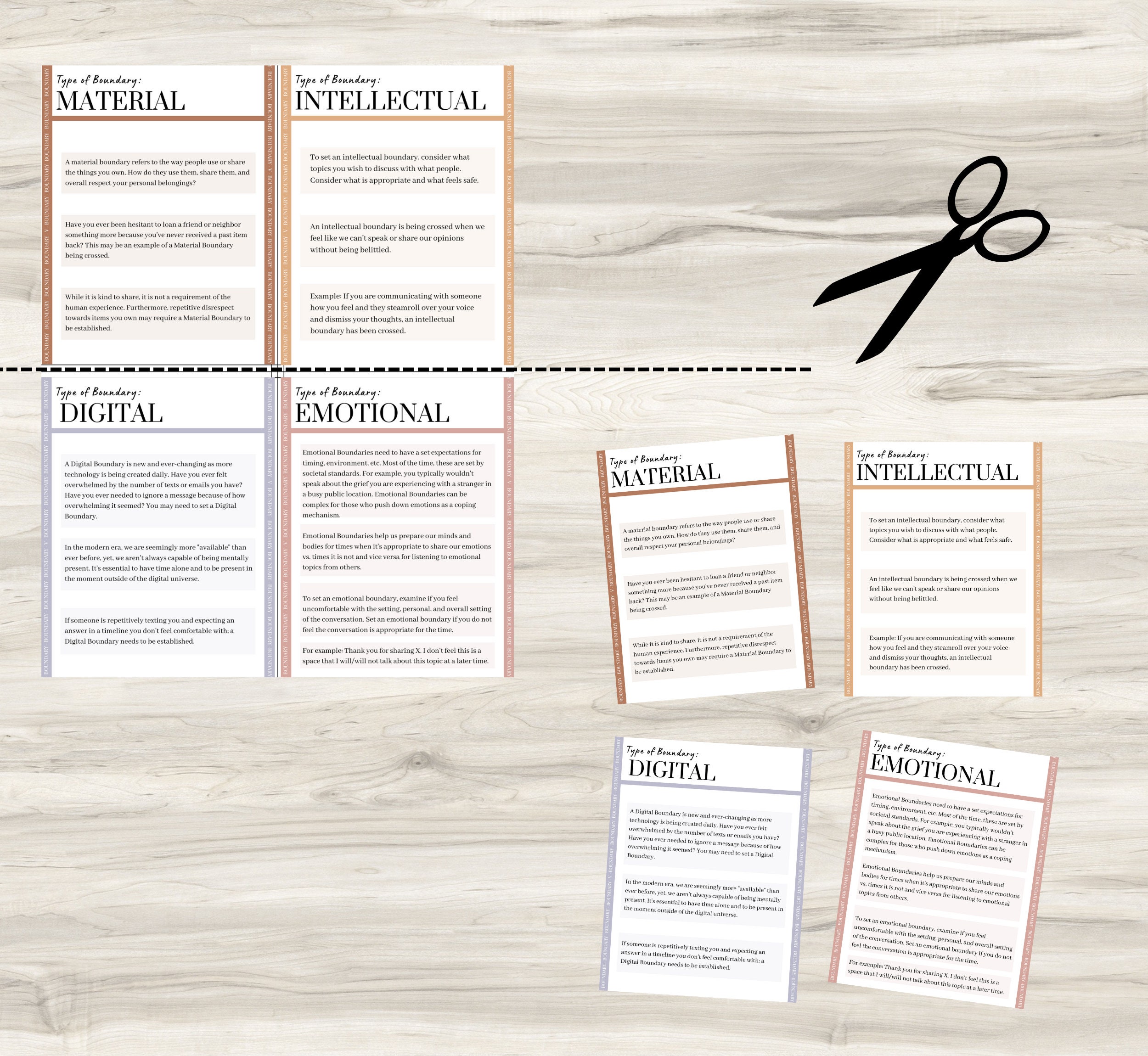 Boundaries Flashcards: Healthy Relationships, Therapy Tool (PDF) - Etsy