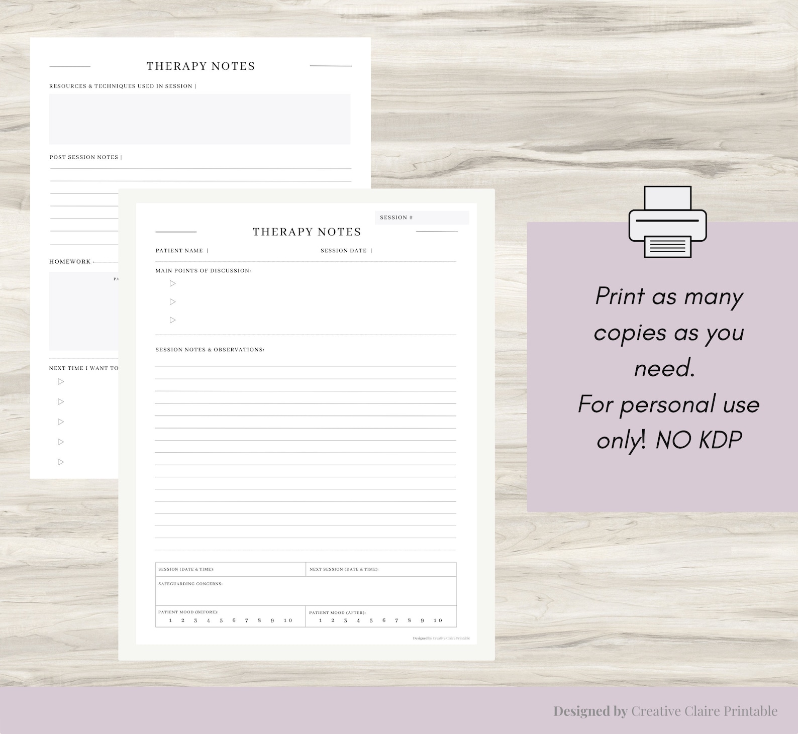 Therapist Note Sheets, Therapist Worksheet, Therapist Note Template ...