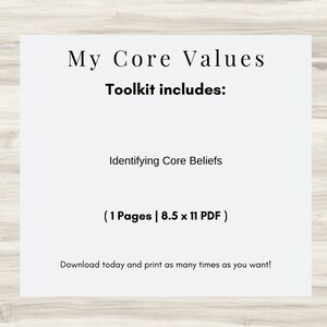 Identifying My Core Values, Limiting Beliefs, Empowering Beliefs, Self ...