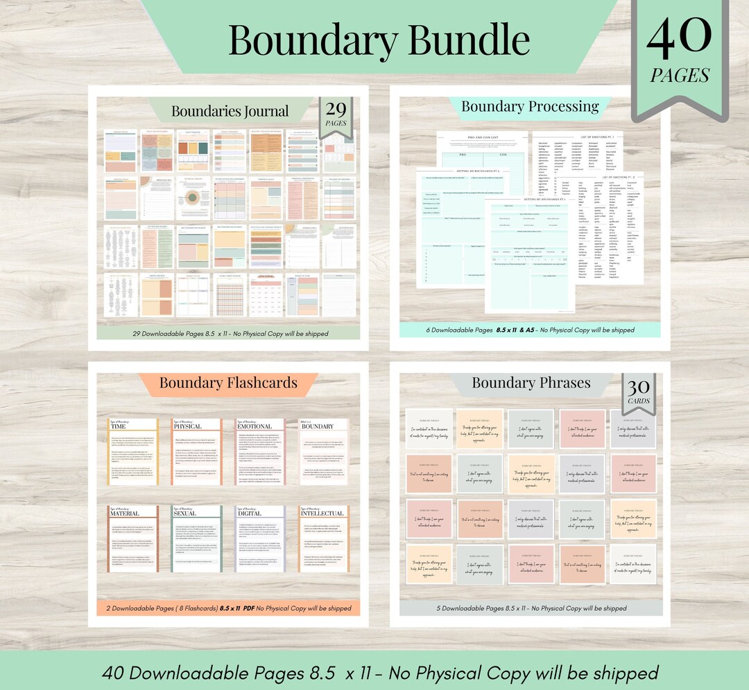 Boundaries Journal, Therapy Journal, Setting Boundaries, Mental Health ...