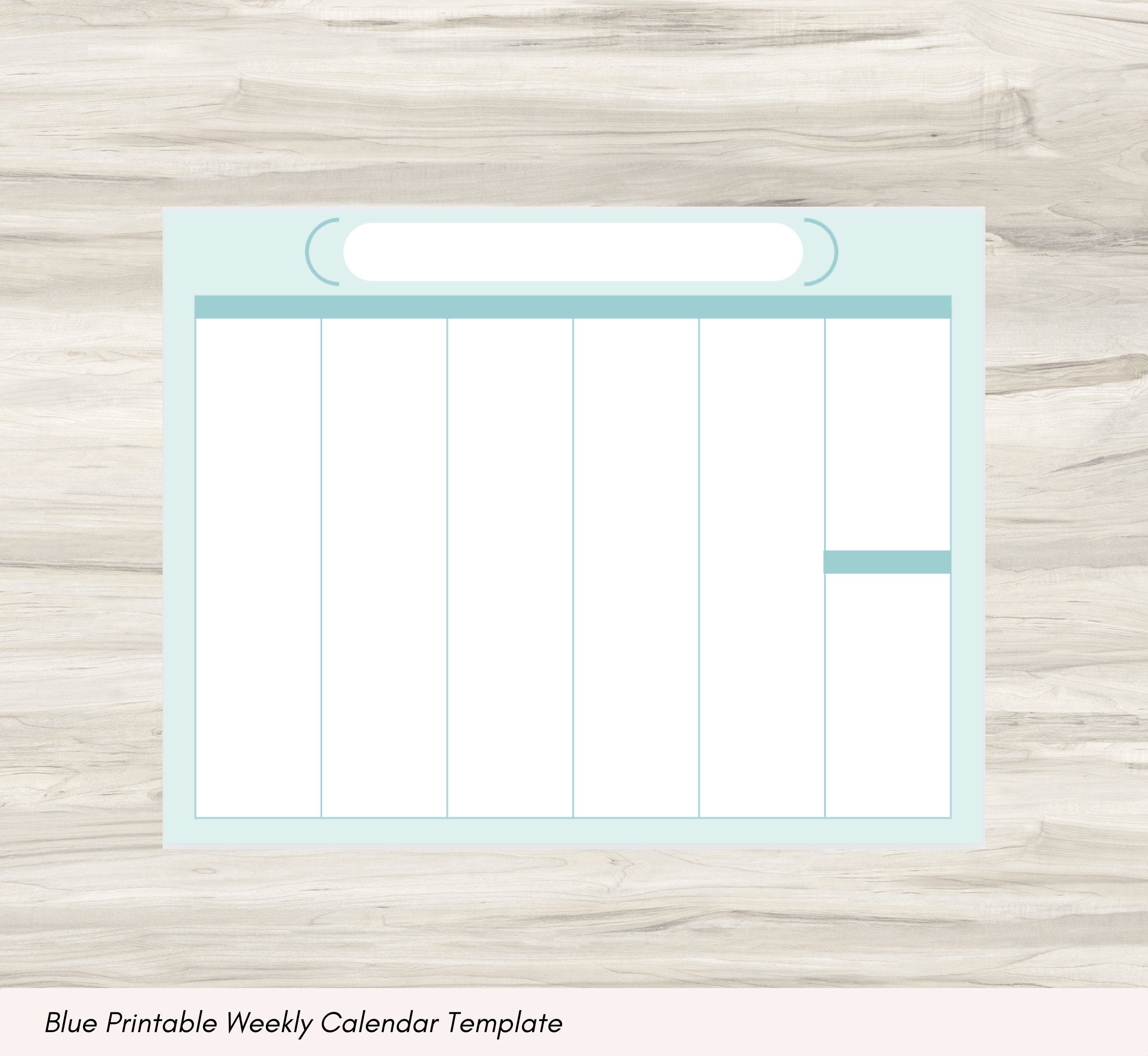 Weekly Calendar Printable Weekly To Do Week Planner Weekly | Etsy