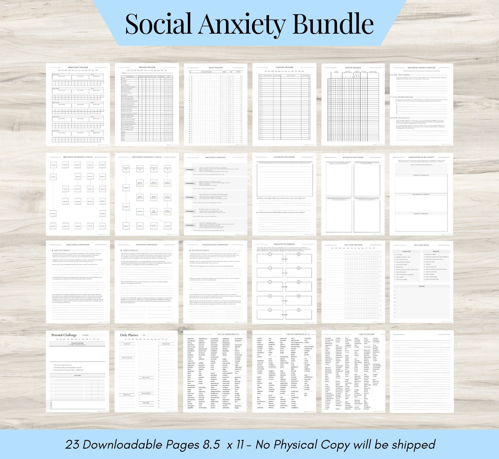 Social Anxiety Worksheets for Mental Health and Self-care - Etsy