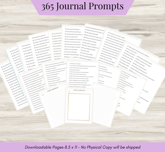 365 Journal Prompts 365 Mental Health Journal Prompts Self - Etsy
