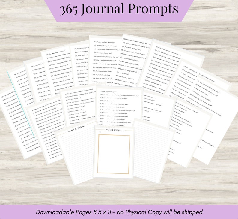 365 Journal Prompts 365 Mental Health Journal Prompts Self - Etsy
