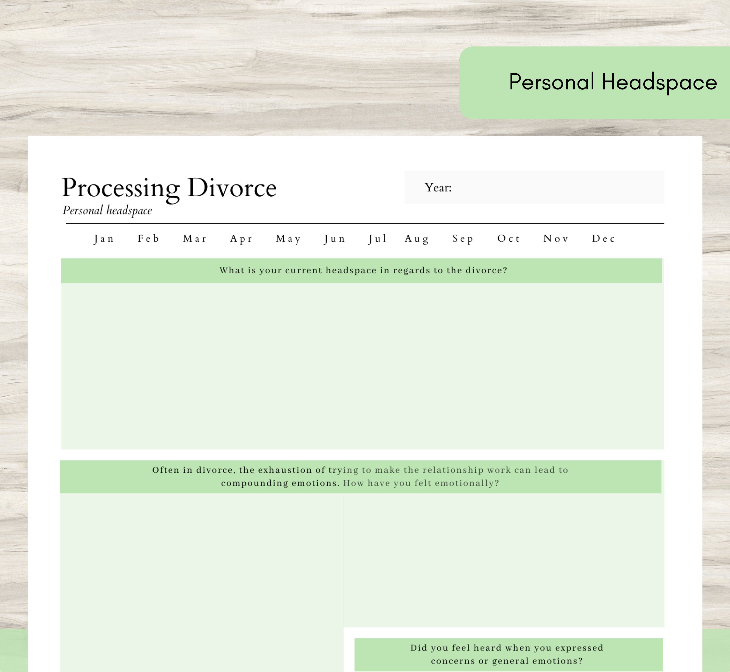 Divorce Therapy Journal: Printable Prompts for Grief & Separation ...