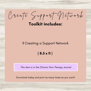 Support Network Worksheet: Mental Health Printable (PDF) - Etsy