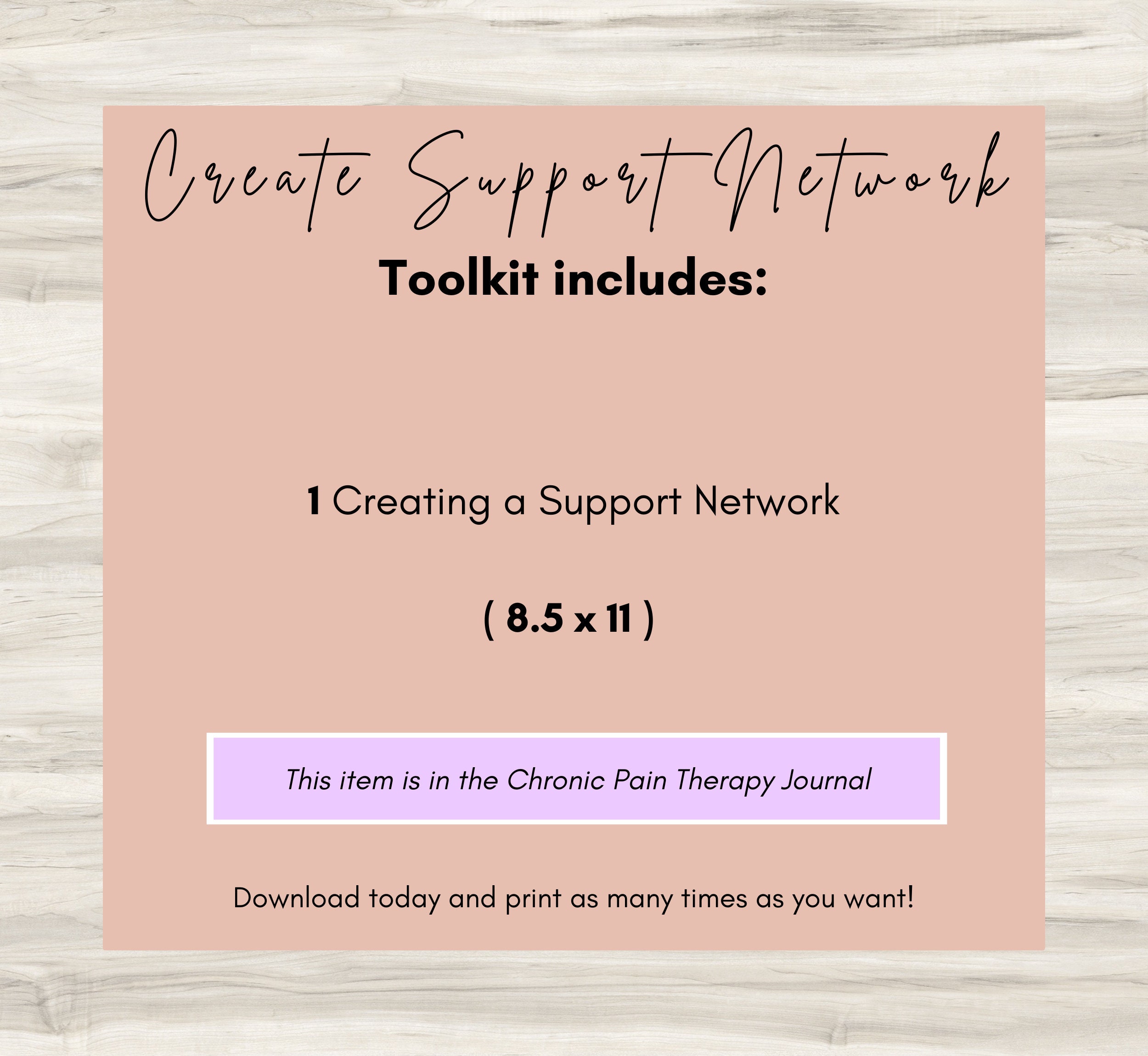 Support Network Worksheet Support Network Mental Health - Etsy