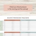 Blood Pressure Tracker Sheet, Hypertension Tracker, Medical Tracker ...