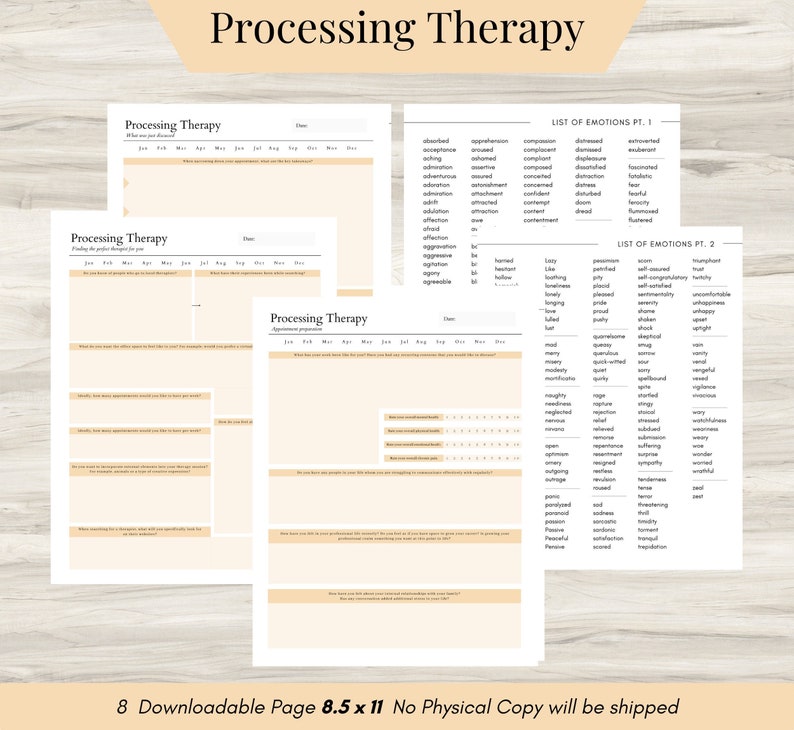 Processing Therapy Finding a Therapist Goals and Envisioning - Etsy