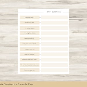 Daily Thought Processing Journal Pages for Daily Self Care, Daily ...