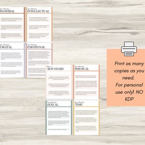 Boundaries Flashcards: Healthy Relationships, Therapy Tool (PDF) - Etsy