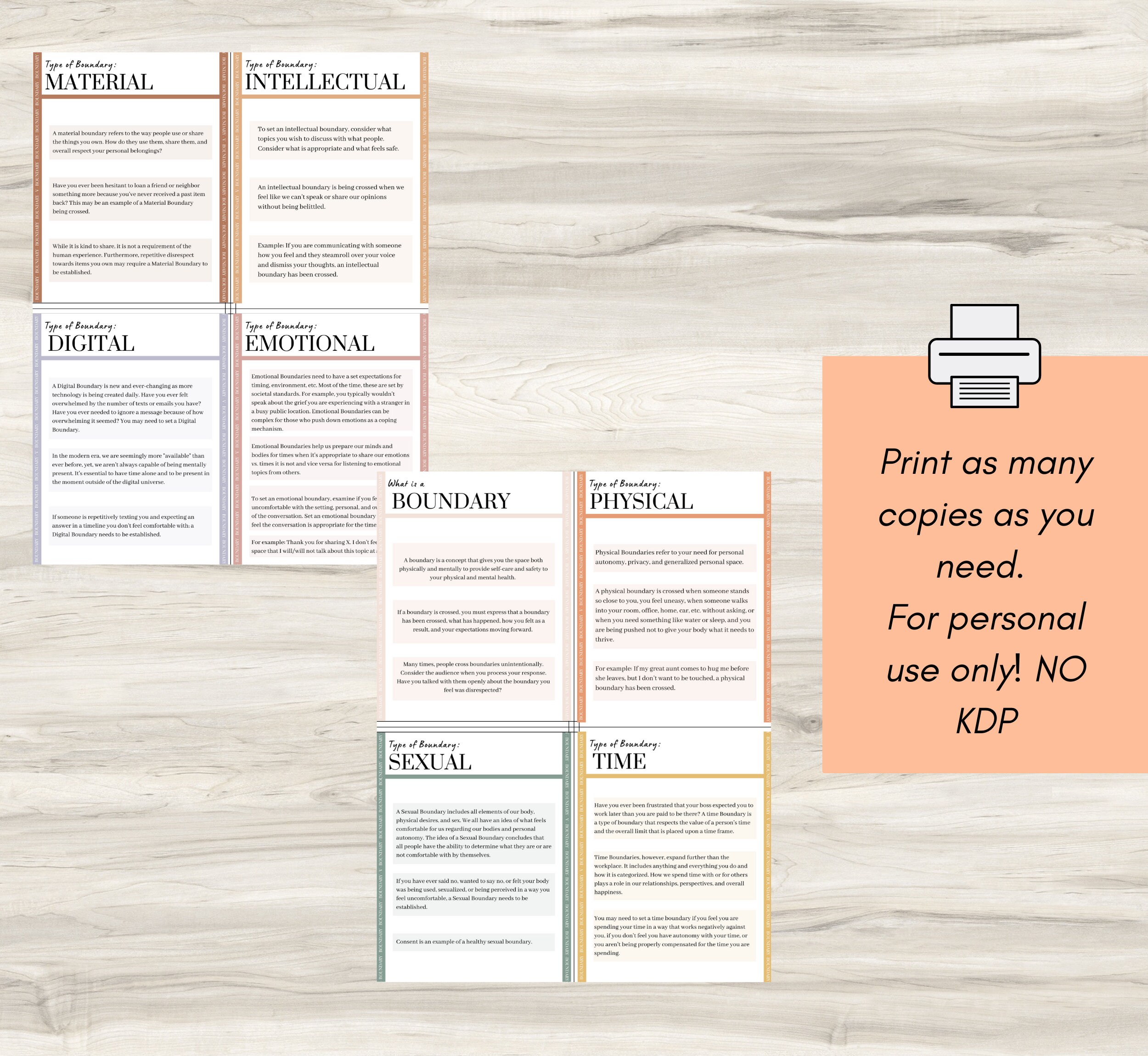 Boundaries Flashcards: Healthy Relationships, Therapy Tool (PDF) - Etsy