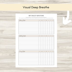 My Daily Routine Sheet, Daily Routine Planner, Self Care Checklist ...