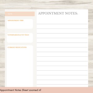 Pet Veterinarian Appointment Notes, Veterinary Appointments Dog- Cat ...