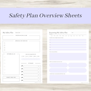 Safety Plan Processing, Mental Health Crisis Plan, School Counselor ...