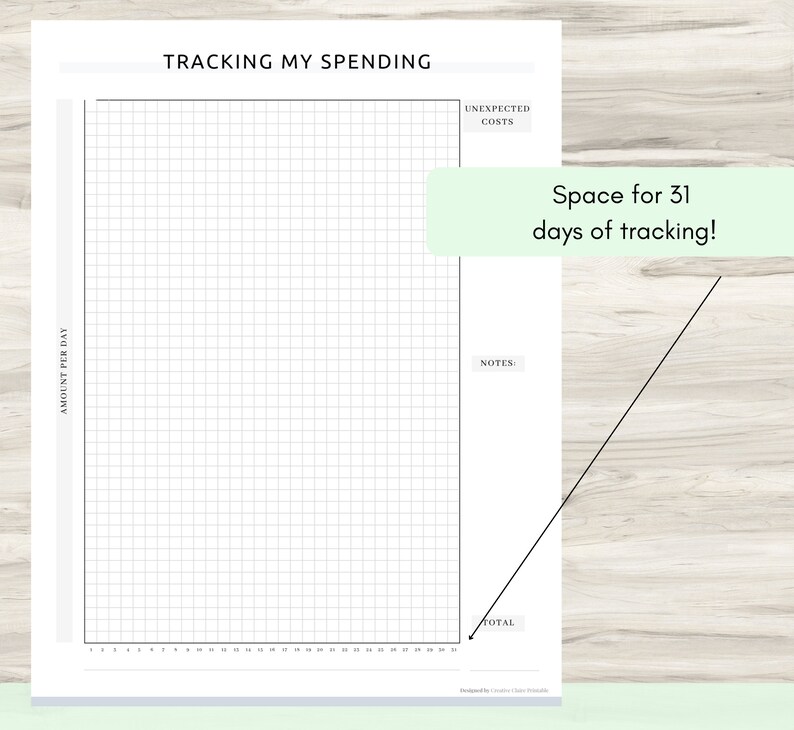 Track My Spending Bill Tracker Printable Bill Template - Etsy