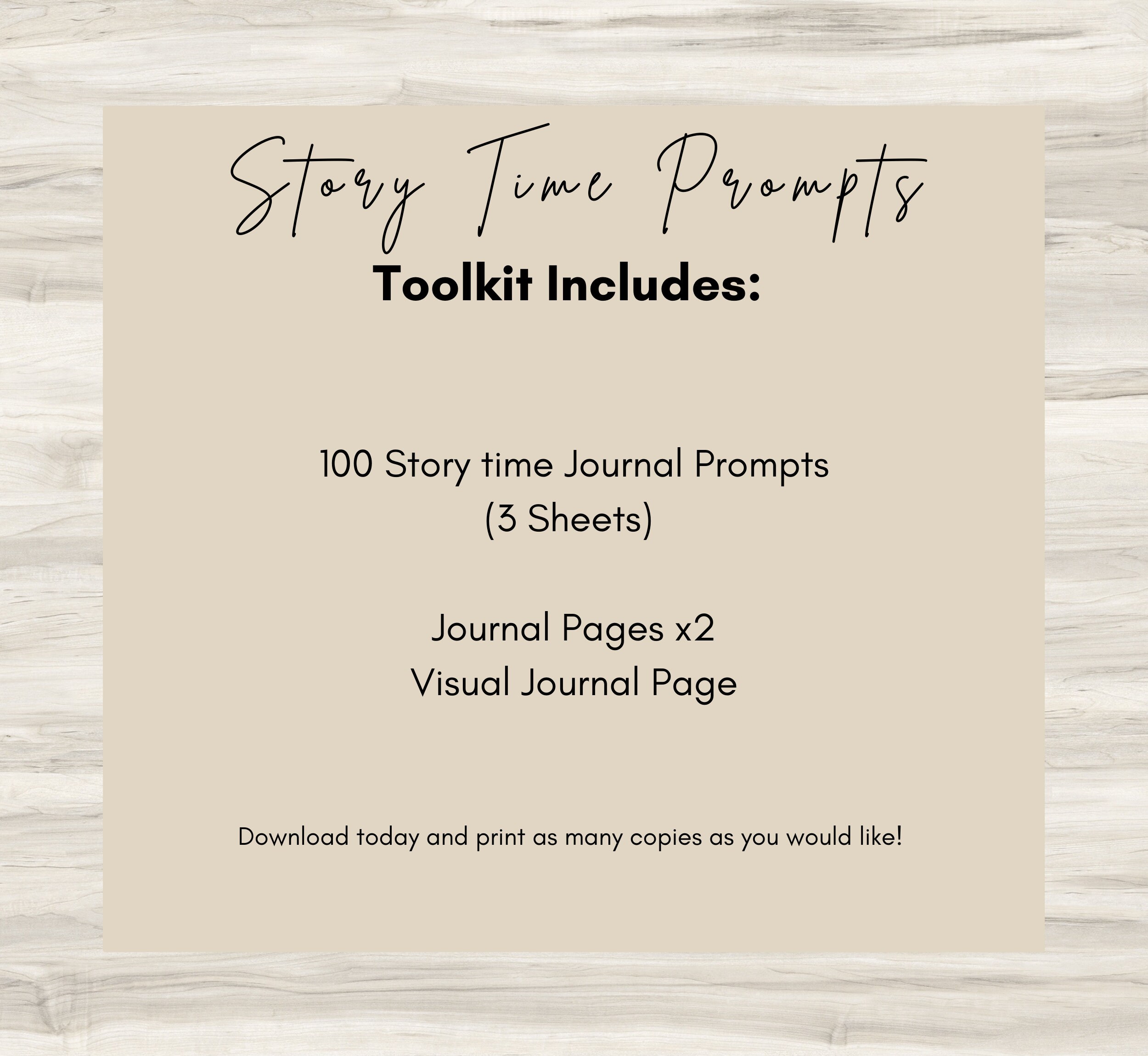 Story Time Journal Prompts: Mental Health & Self Care (PDF) - Etsy