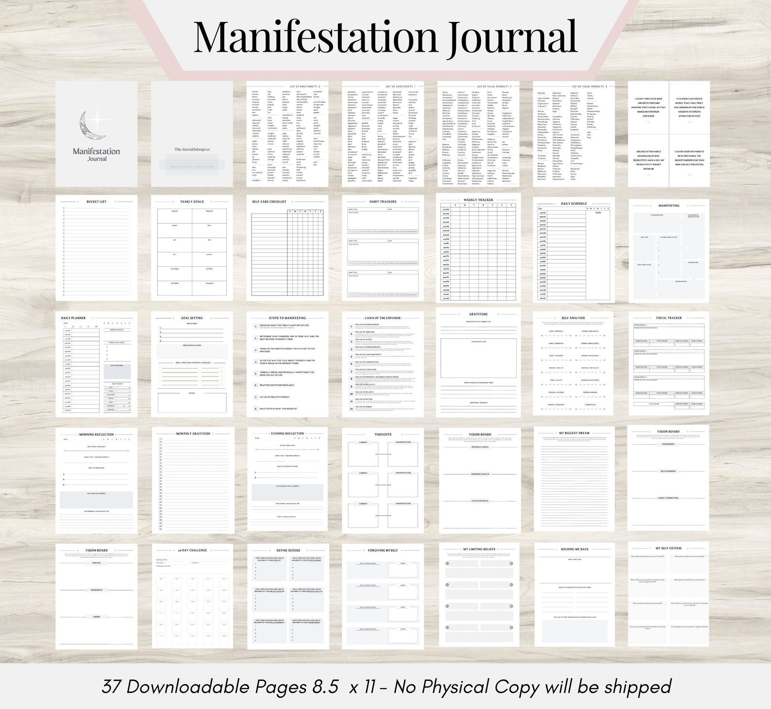 Manifestation Journal Holistic Wellness Self-care Journal - Etsy