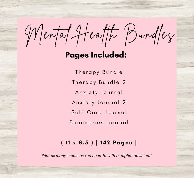 Mental Health Bundle Therapy Journals Mental Health - Etsy