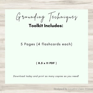 Grounding Techniques Flashcards: Mindfulness Exercises (PDF) - Etsy