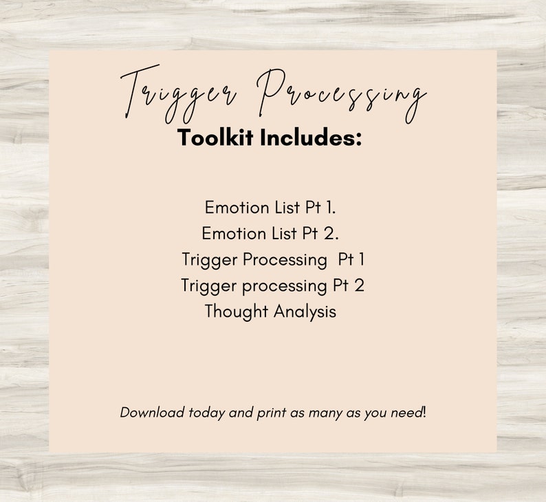 Trigger Processing Digital Thought Processing Journal Pages - Etsy