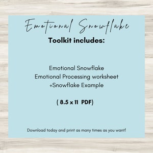 Emotional Snowflake, Emotion Processing, Process a Traumatic Experience ...