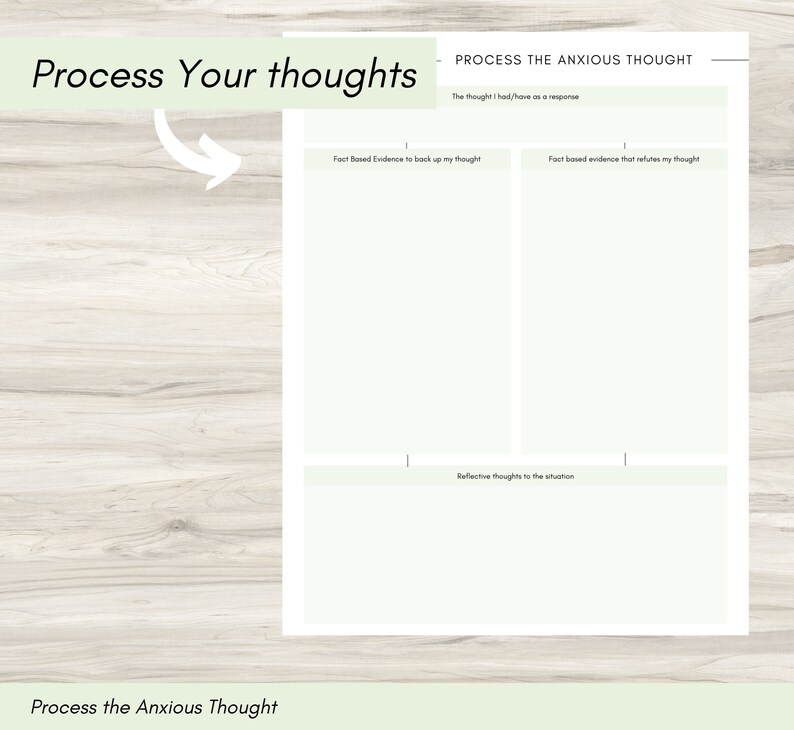 Anxiety Processing Journal Pages for Daily Self Care Mental - Etsy