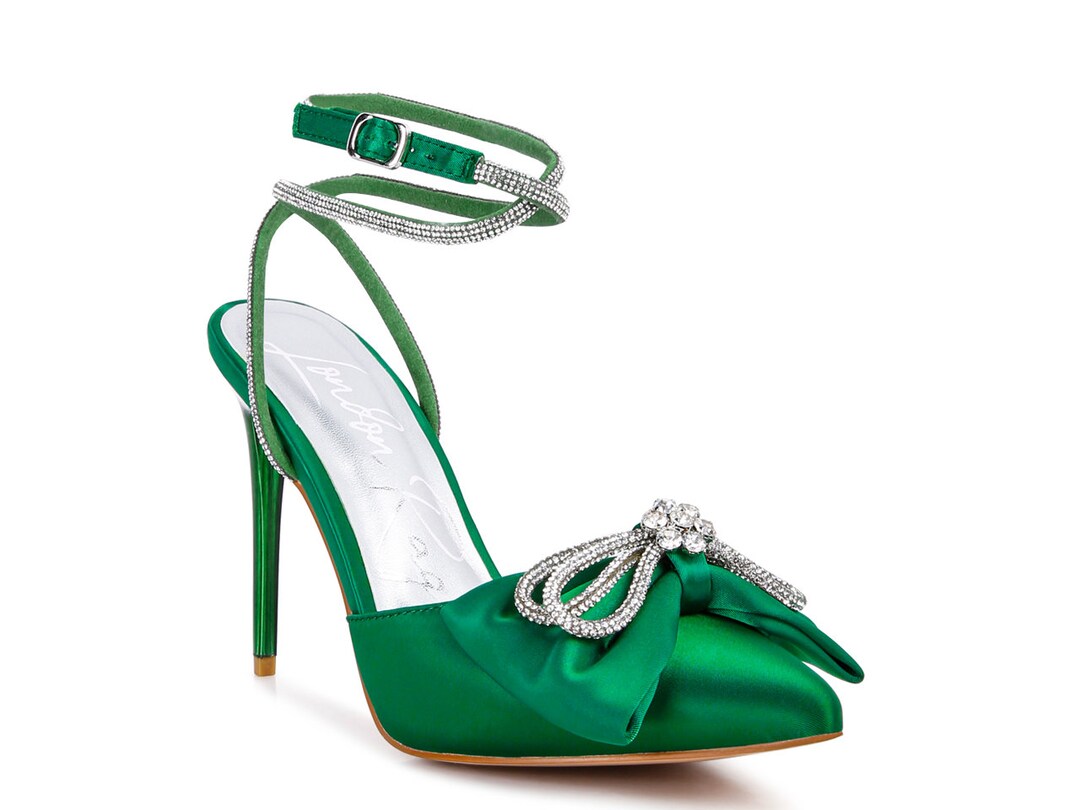 LONDON RAG: Winged High Heel Rhinestone Embellished Sandals - Etsy