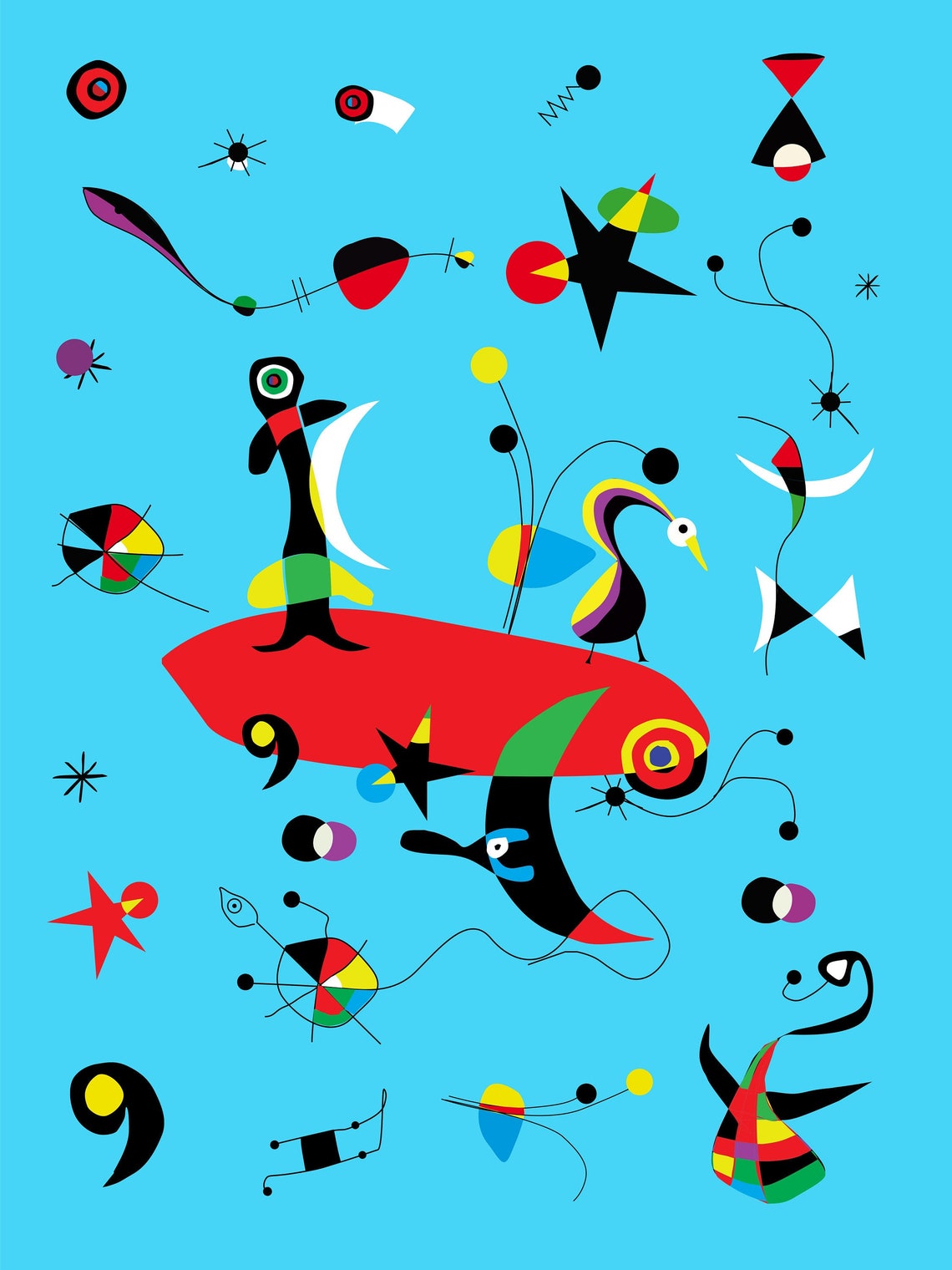 Jean Miro Poster, Miro Abstract Art Print, Surrealism Poster, Abstract ...