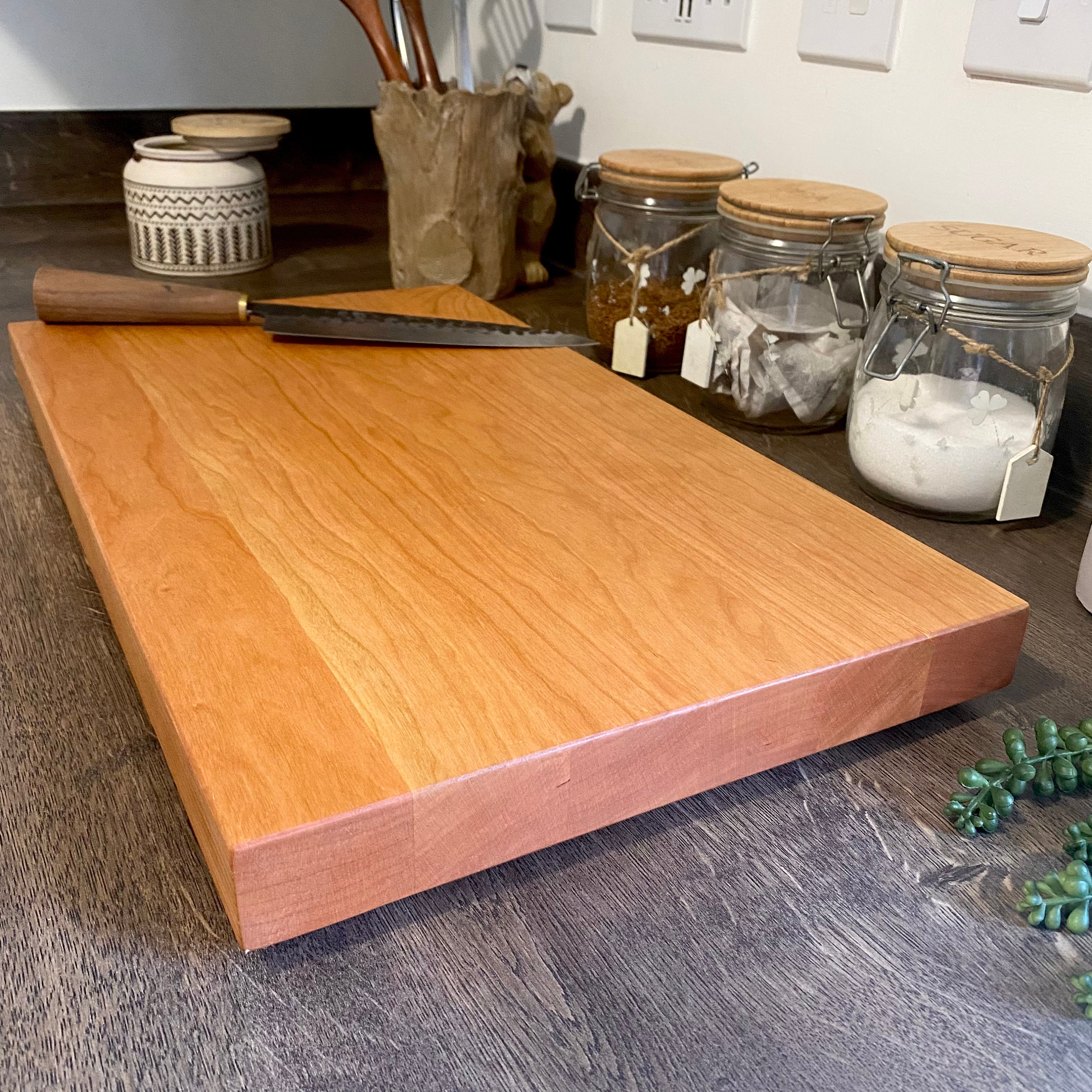 Extra Large Cherry Chopping Board Thick Heavy Cherry Wooden | Etsy