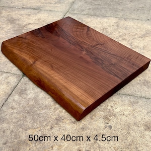 Walnut Live Edge Chopping Block - Thick Walnut Waney Edge Chopping ...
