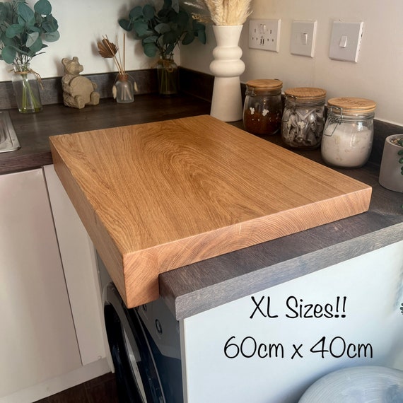 XL Lipped Oak Chopping Block Solid Oak Dough Board Oak Counter Chopping Board With or Without Rubber Feet Etsy UK
