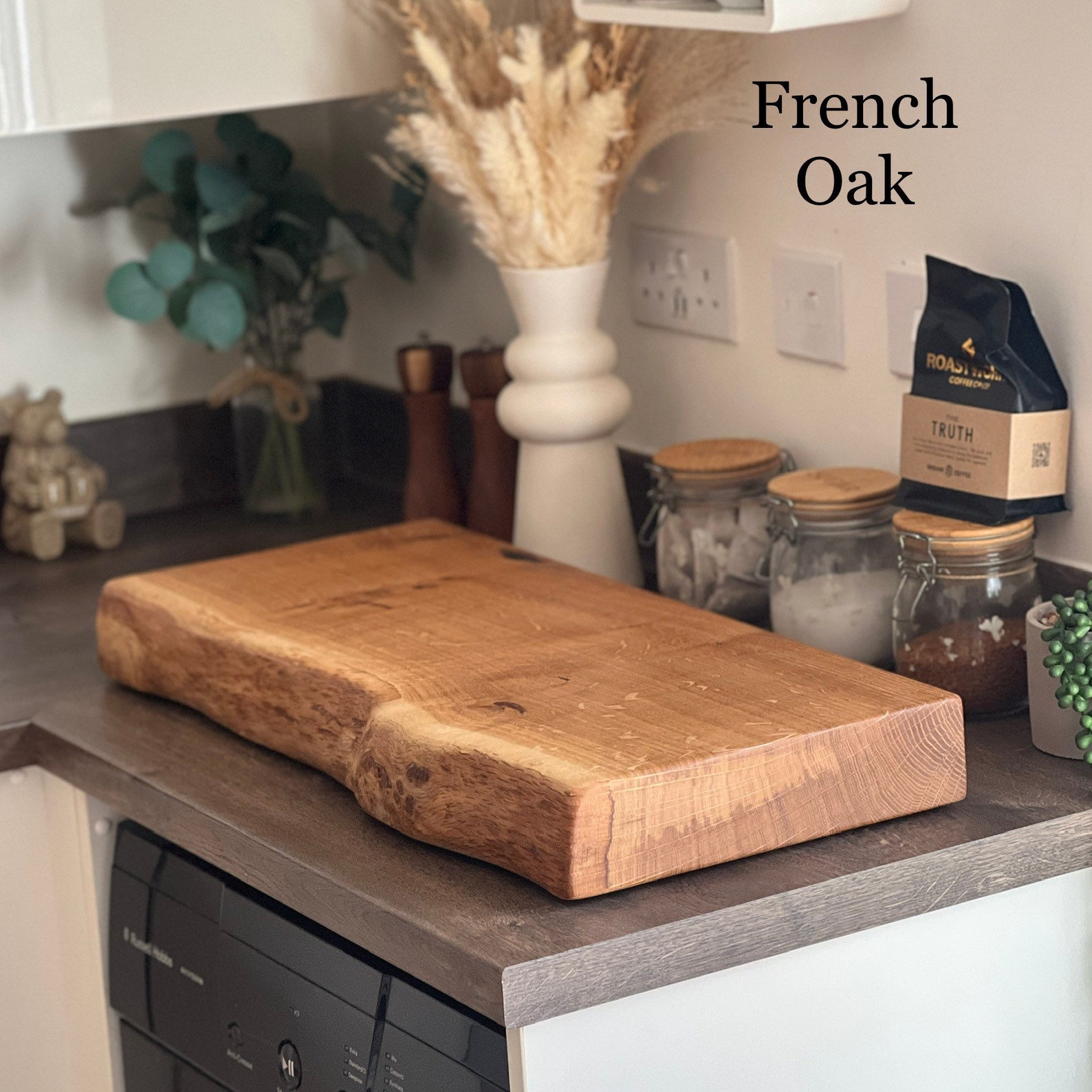 XL Thick Oak Live Edge Chopping Board Heavy Duty Oak Chopping Block ...