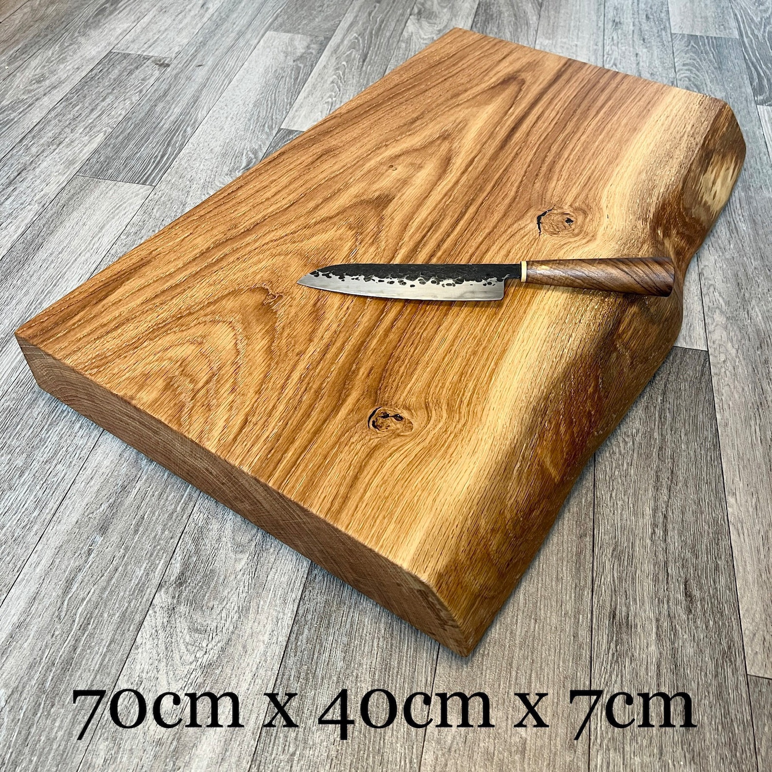 XL Thick Oak Live Edge Chopping Board Heavy Duty Oak Chopping Block ...