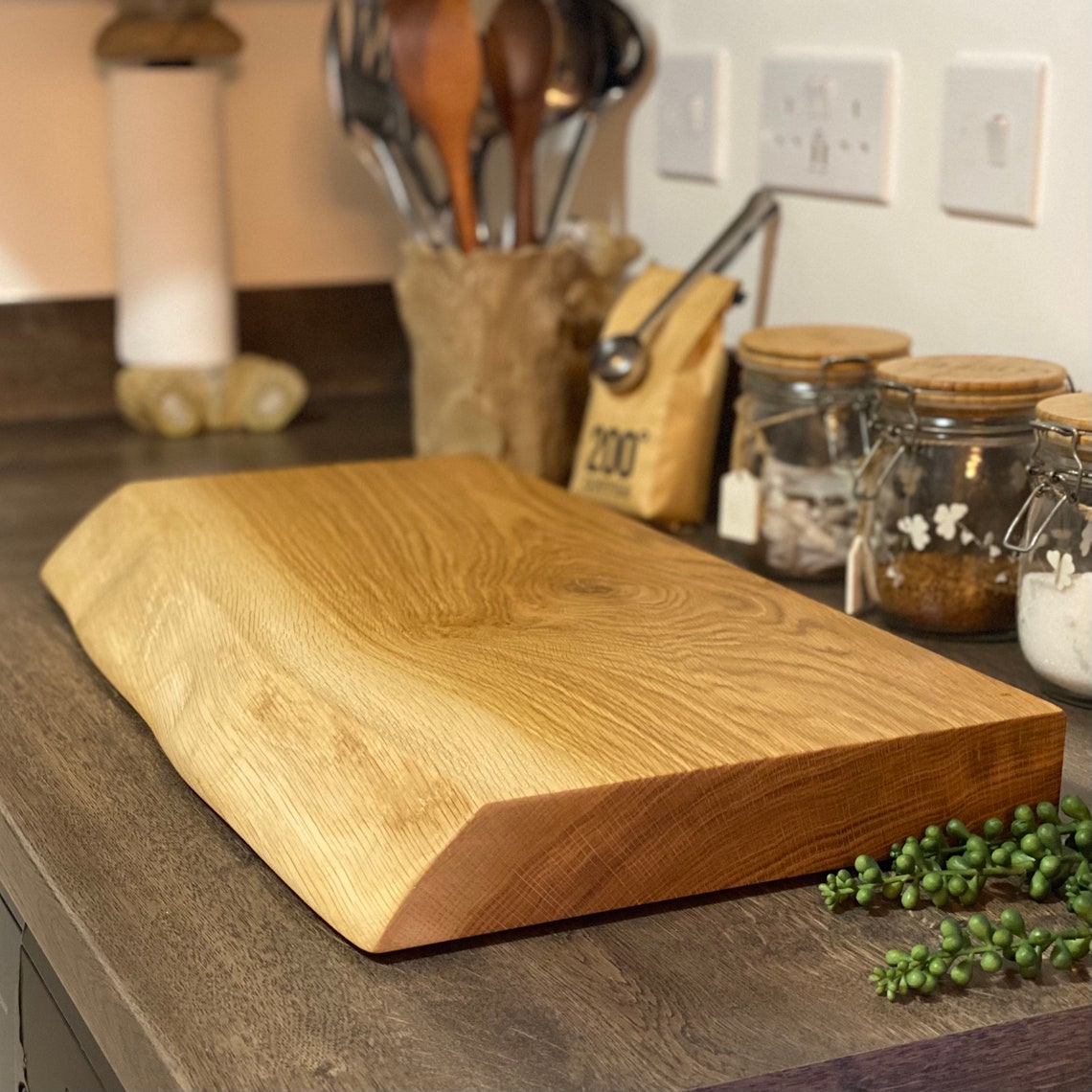 Extra Large Live Edge Oak Chopping Board James Martin style | Etsy