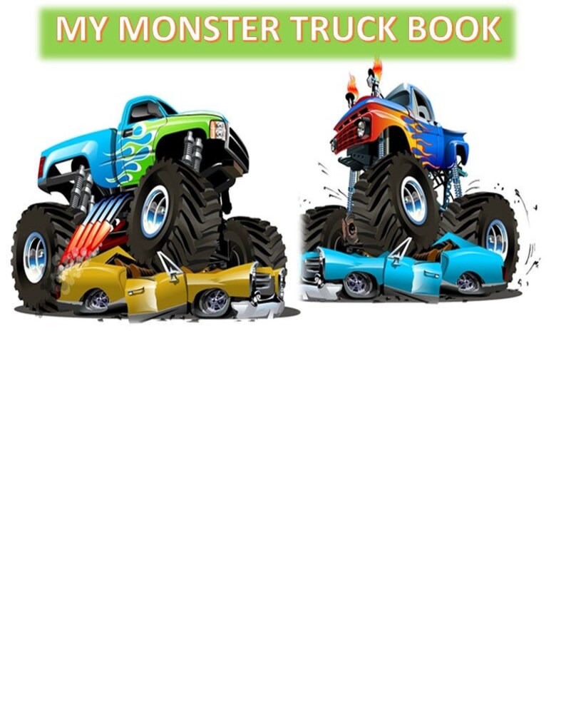Printable Kids Monster Truck Coloring Book - Etsy