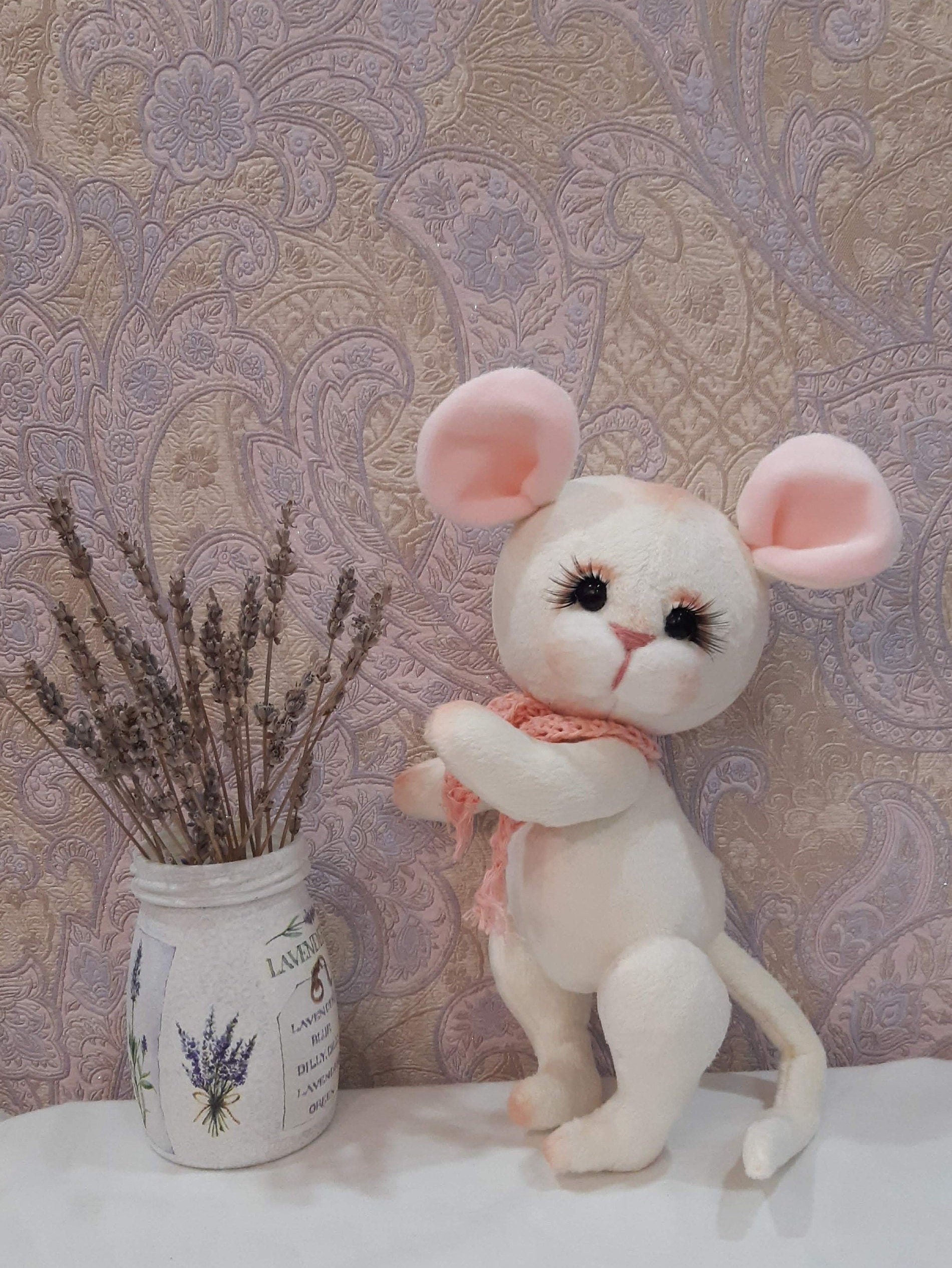 Cute Little Handmade Plush Mouse Teddy Stuffed Art OOAK - Etsy