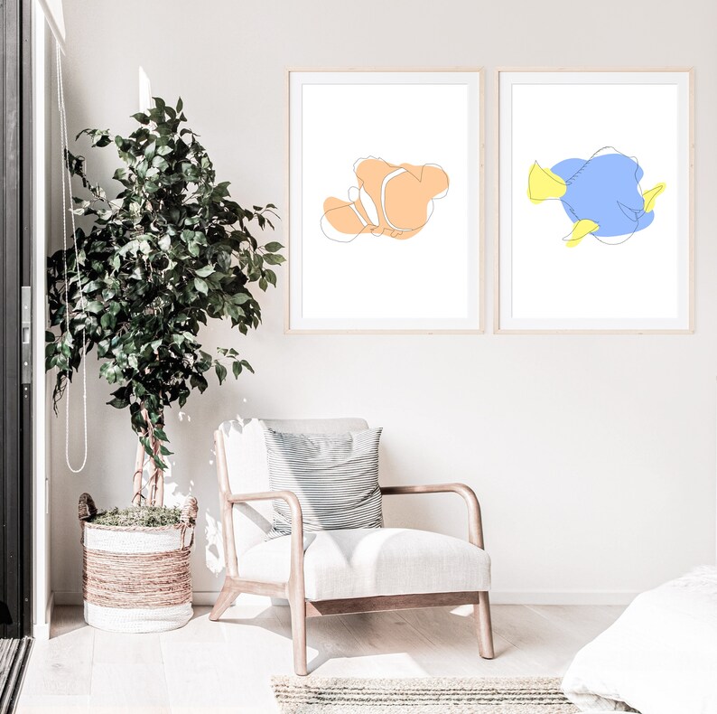 Finding Nemo Art Print Digital Download Aesthetic Room Decor Abstract ...